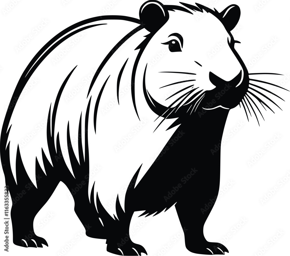 capybara silhouette for any art form - Capybara illustration - minimal ...