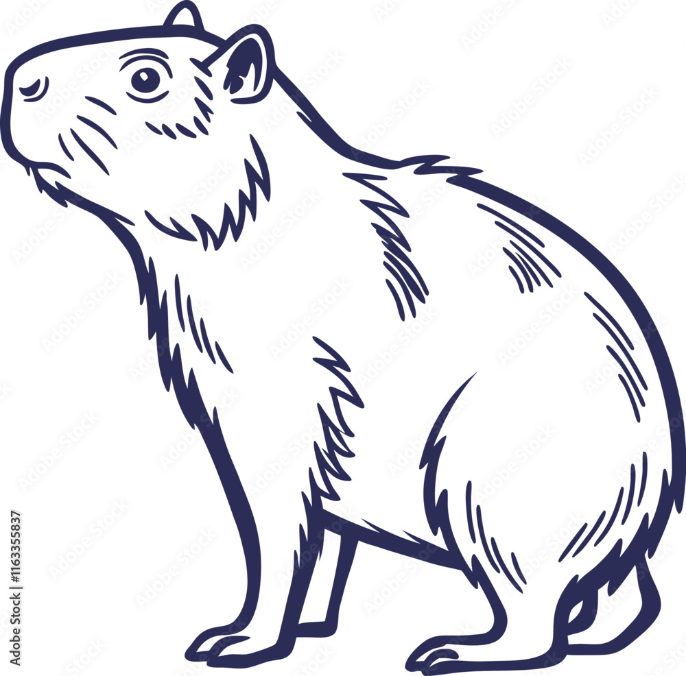 capybara silhouette for any art form - Capybara illustration - minimal ...