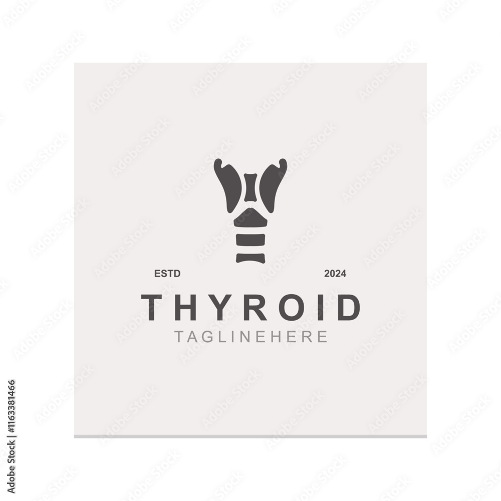 Thyroid Gland human Endocrine System structure logo thyroid care simple ...