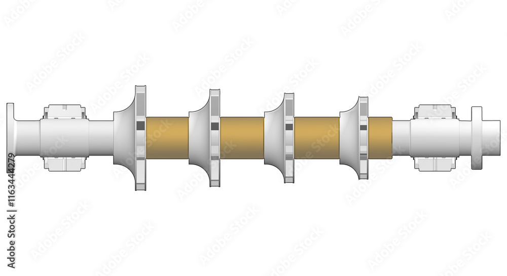 Centrifugal compressor rotor turbomachinery illustration showing ...
