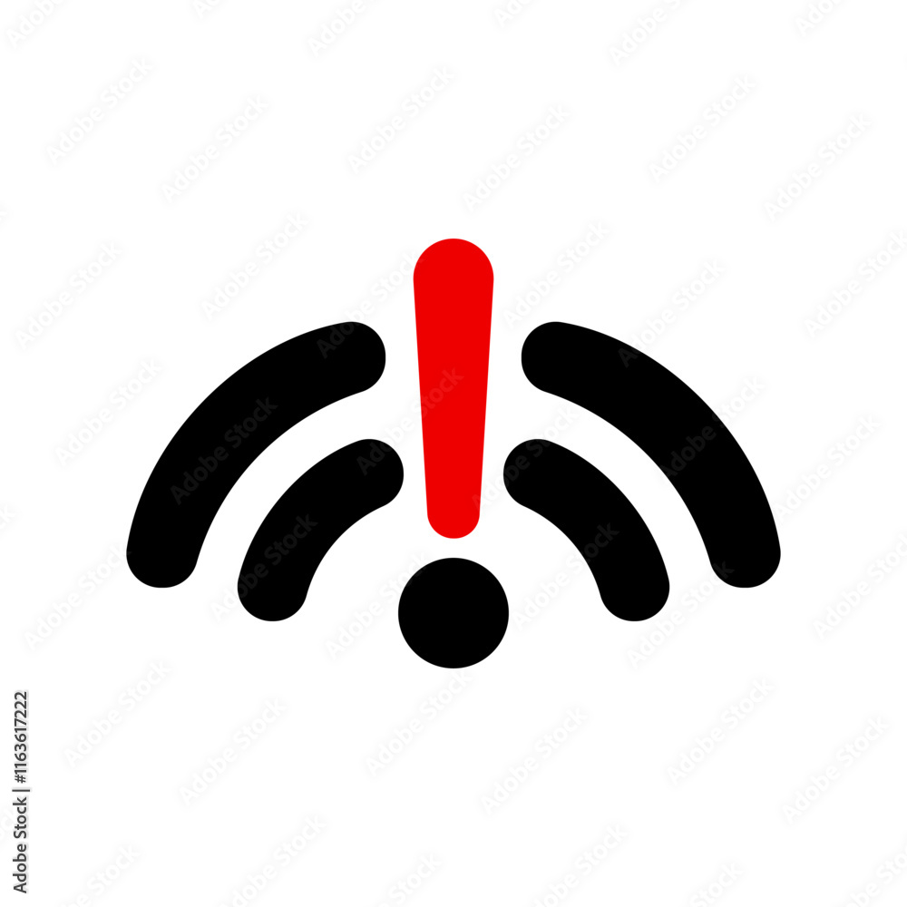 no internet connection icon, simple flat style, illustration, logo sign ...