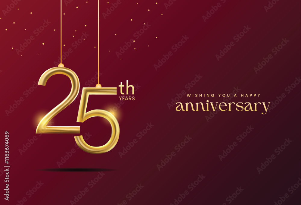 25th Anniversary celebration, 25 Anniversary celebration On Red ...
