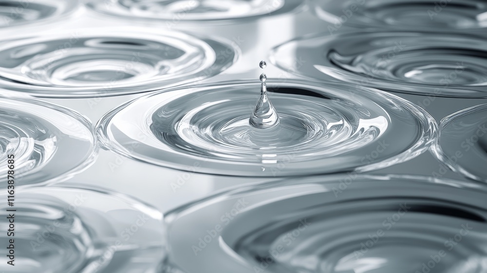 Water ripple with circle waves isolated on transparent background ...