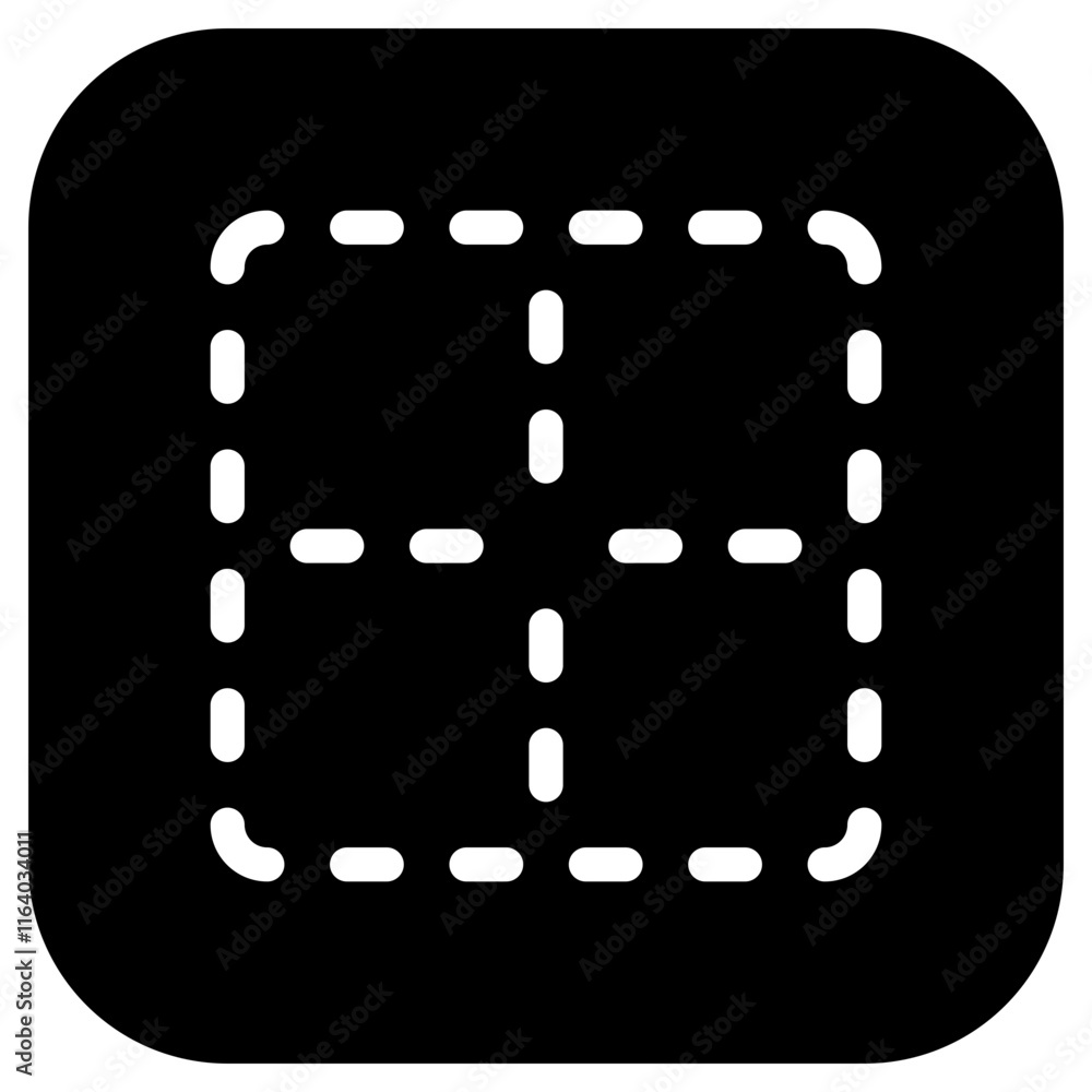Editable middle center border vector icon. Part of a big icon set ...