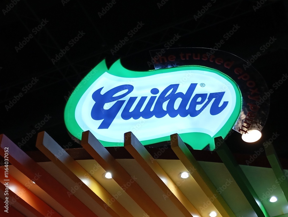 Guilder booth sign at Philconstruct Expo in Pasay, Philippines Stock ...
