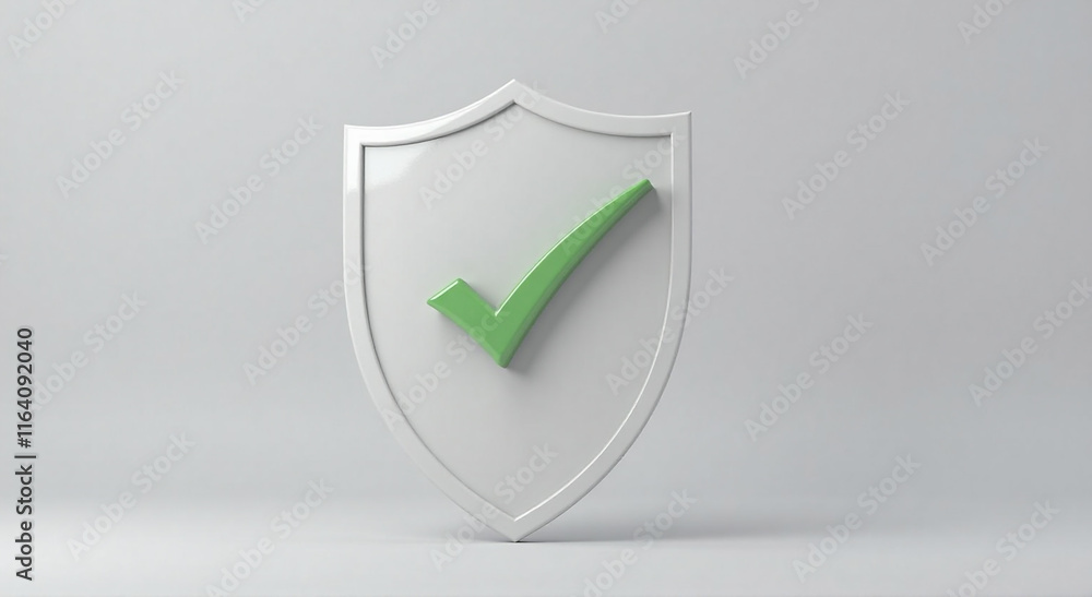 Stock-Illustration „green shield icon, icon, check, mark, symbol, sign ...