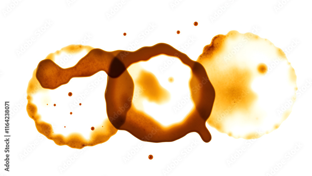 Coffee stains isolated on a transparent background. Royalty high ...
