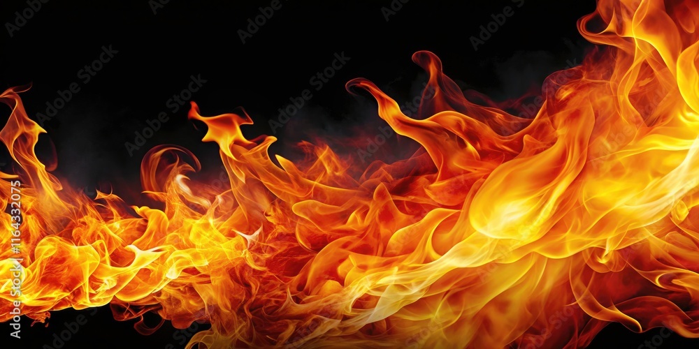 Vibrant Set of Fire Flames on Transparent Background for Dynamic ...