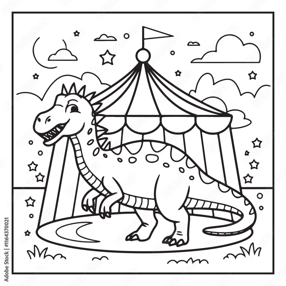 Cute Dinosaur Coloring Pages for Kids. Dinosaur designs For Kids ...