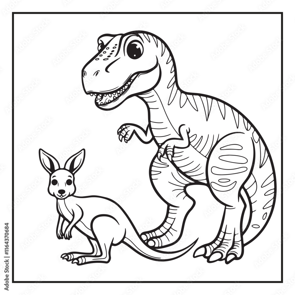 Cute Dinosaur Coloring Pages for Kids. Dinosaur designs For Kids ...