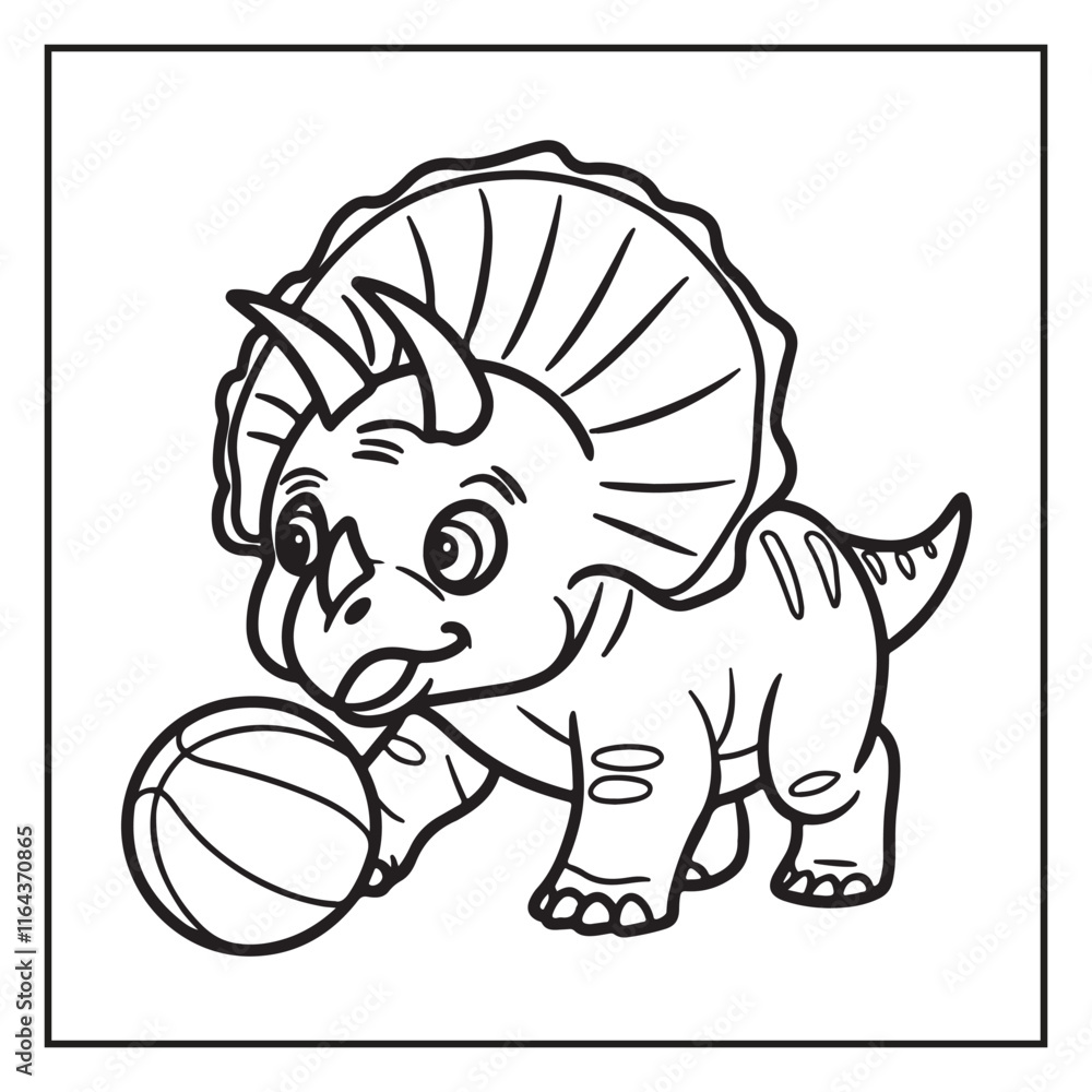 Cute Dinosaur Coloring Pages for Kids. Dinosaur designs For Kids ...