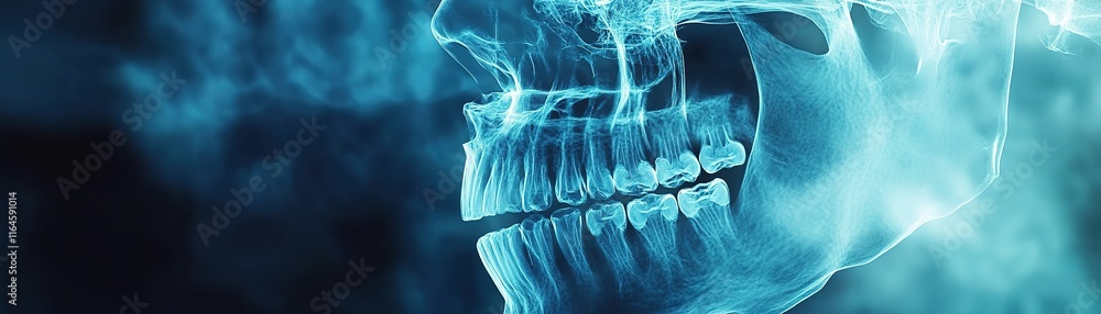 X-ray analysis of human skull medical imaging study laboratory ...
