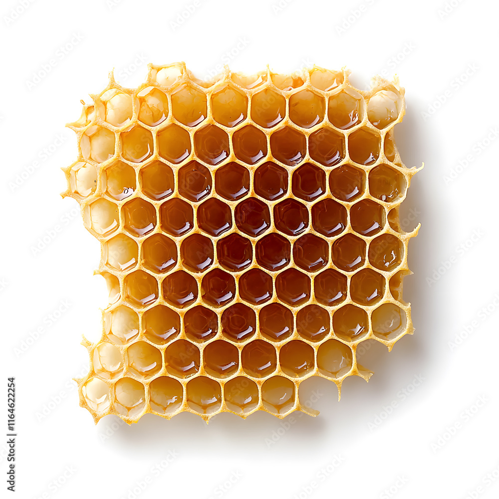 Honeycomb, top view, isolated on white background Stock Photo | Adobe Stock