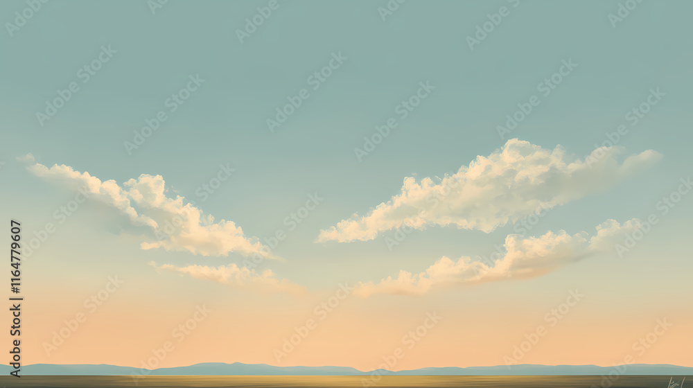 Subtle stratus clouds fading into the distant horizon, with the ozone ...