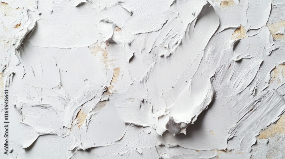 Textured white abstract surface with layered paint creating an artistic ...