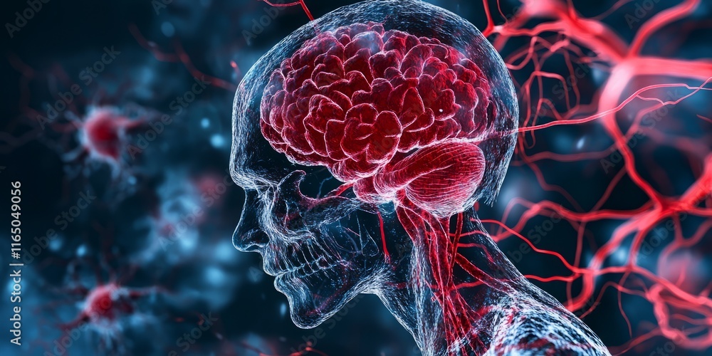 Exploring neural connections brain anatomy insights digital illustration scientific environment ...