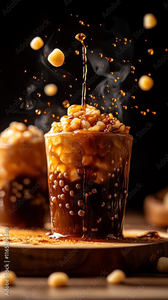 Refreshing Filipino sago t gulaman drink, with tapioca pearls and brown ...