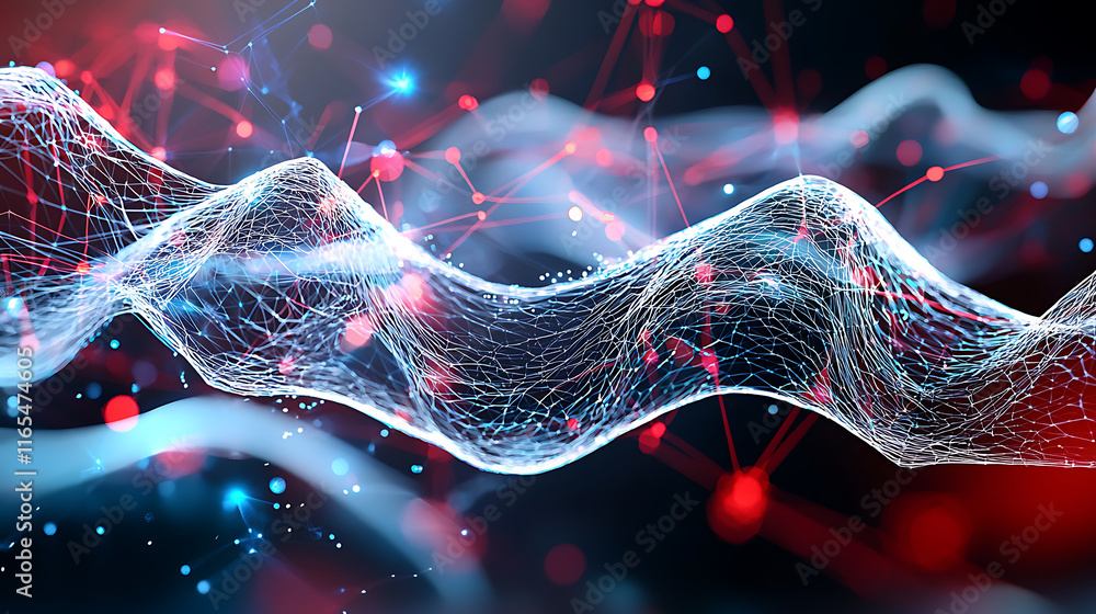 Dynamic abstract wave patterns digital realm graphic visualization ...