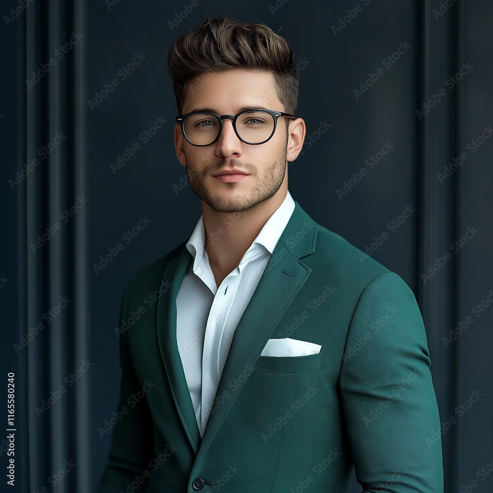 Stylish businessman portrait urban setting fashion photography ...