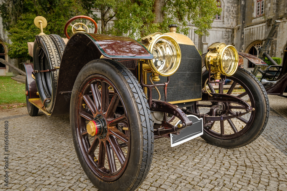 Original Mercedes Simplex Open Tourer, year model 1904, on driveway ...