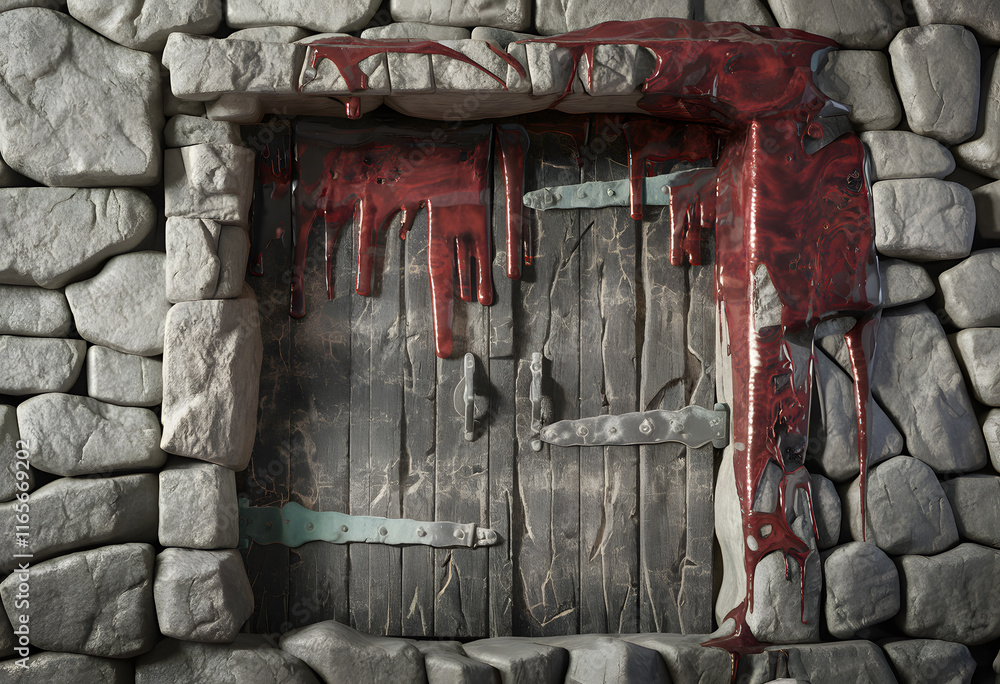 artistic representation of the doorpost marked with blood, symbolizing ...