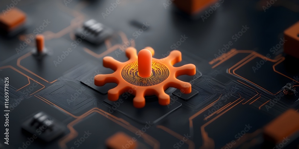 Visually striking image depicting the shimmering holographic controls ...