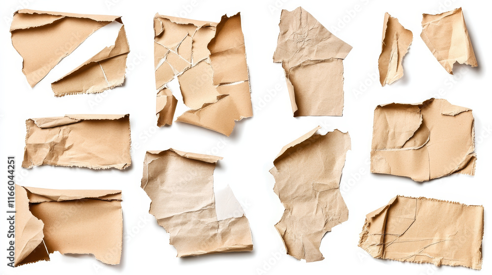 Newspaper scrap for collage with torn and ripped edges. Realistic ...