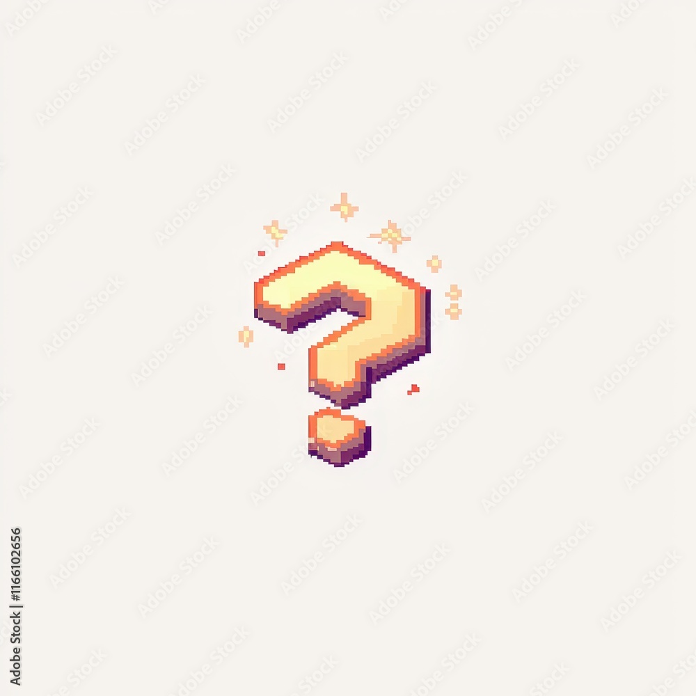 Ilustración de Stock Pixel Art Question Mark Mystery Quiz Game UI 8 bit ...