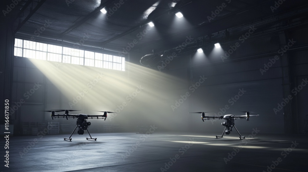 Drones for Non-Destructive Testing in Aircraft Maintenance Stock Photo ...
