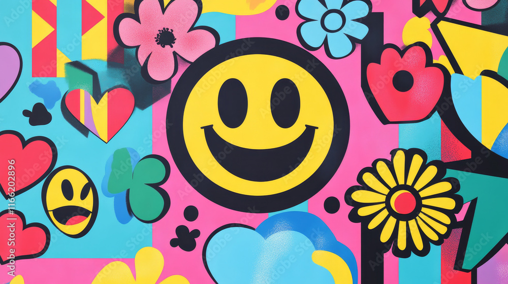 Y2k groovy posters set. Vector realistic illustration of nightclub ...