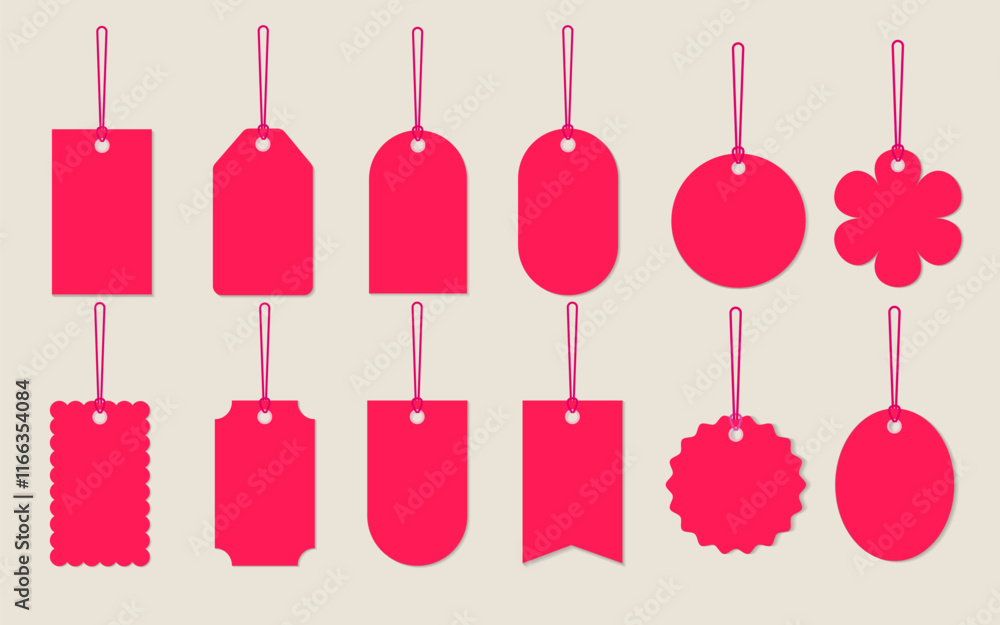 2d vector tag label mock up design , price tag and labels, promotion ...