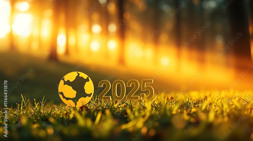 an aerial view of a lush green forest in 2025, a world map incorporated ...