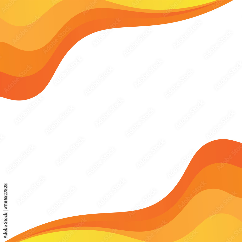 Orange wavy shapes on transparent background. White orange background ...