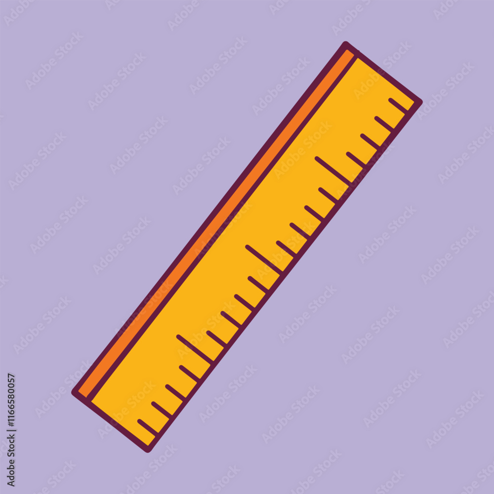 Ruler doodle clipart cartoon illustration Stock Vector | Adobe Stock