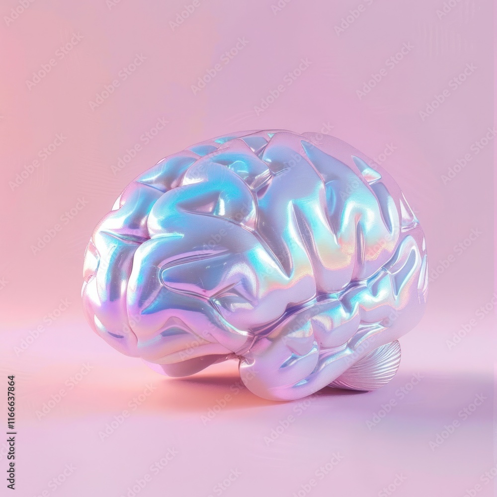 Visually striking holographic 3D model of the human brain s cerebrum anatomy depicting the ...