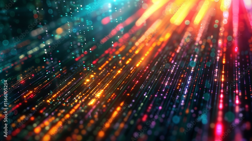 A close-up of colorful lines of code running on a high-resolution ...