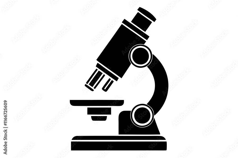 microscope silhouette vector illustration white background Stock Vector ... microscope silhouette vector illustration white background Stock Vector ...
