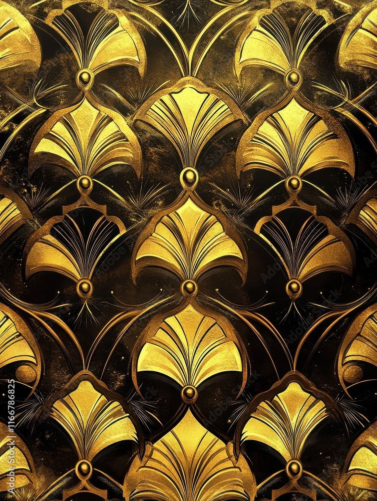 Luxury golden wallpaper. Art Deco Pattern, Vip invitation background ...