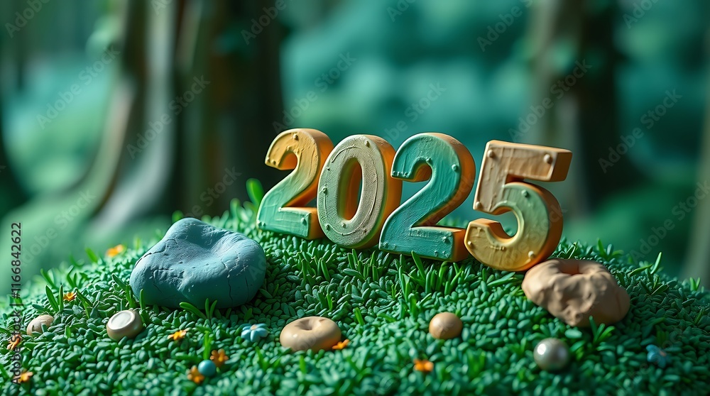 aerial view of green forest in 2025, a world map, bright green 2025 ...