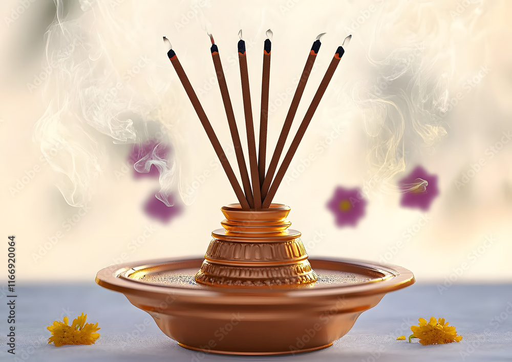 Incense stick logo, Agarbatti holder icon illustration, dhoop icon ...
