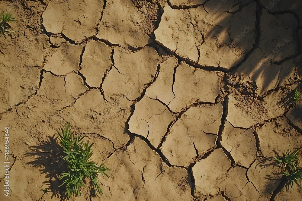 Parched and cracked earth texture featuring intricate dry soil ...