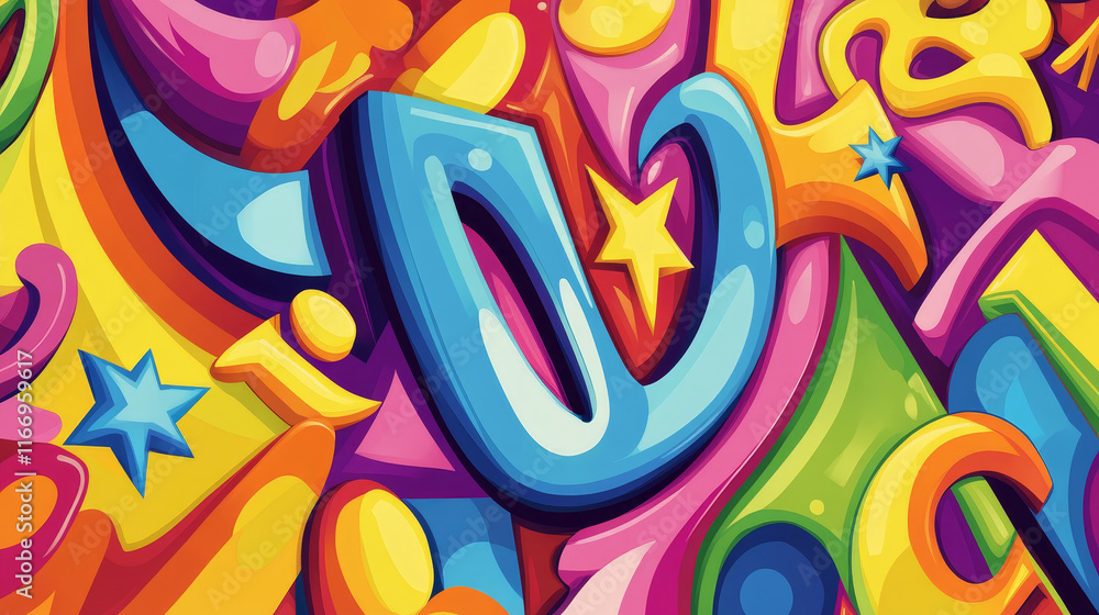 70s groove font, groovy type, hippie typeface, 60s retro funky alphabet on psychedelic color ...