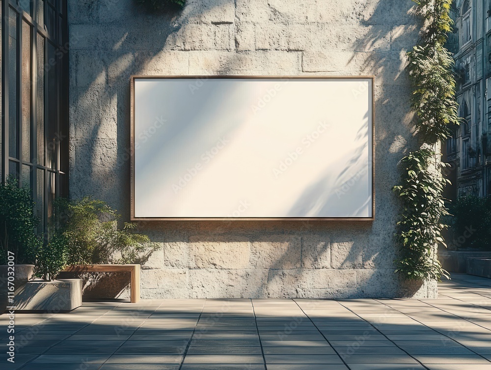 Blank Signboard Mockup for School Campus Bulletin Board Displaying ...