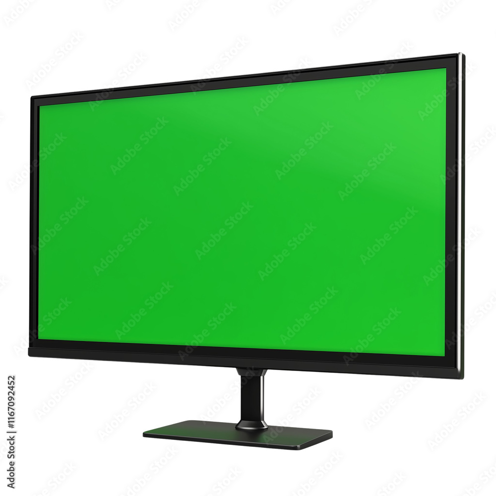 Green Screen Monitor Isolated On Transparent Background, perfect for ...