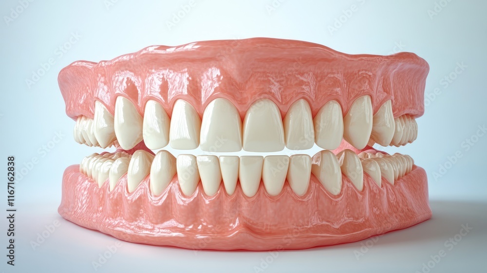 Full set of healthy human teeth model. Stock Illustration | Adobe Stock