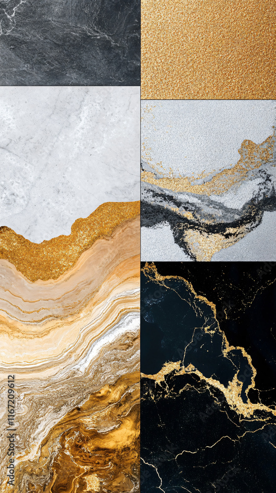 Futuristic AI-generated color palette with metallic hues and digital ...