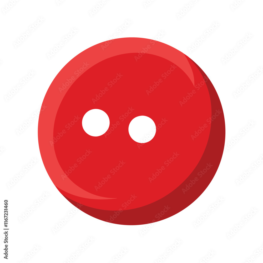 Red Button Bead Vector Illustration ? Cartoon, Clipart, Line Art Design ...