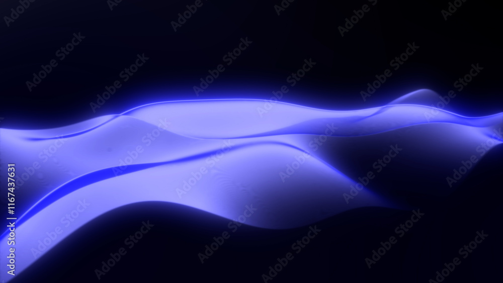 Abstarct blue and purple neon colors glow moving cyclically ...