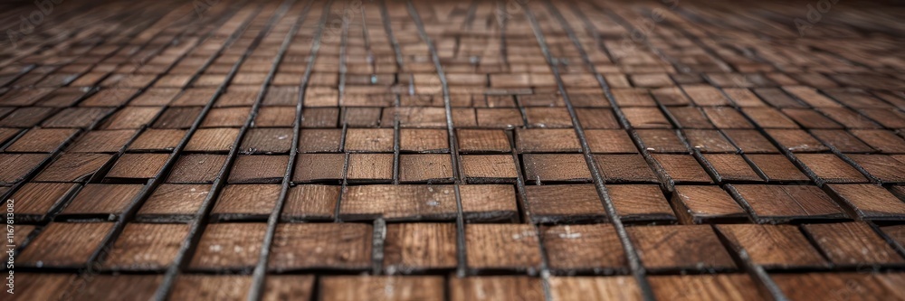 Distressed metal grid overlay on a worn wooden surface, metal ...
