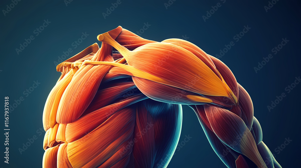 Human shoulder anatomy diagram, detailed shoulder muscles, scapula ...